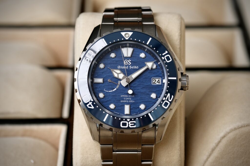 Grand Seiko Evolution 9 Collection “Ushio” Blue Minoi Wave Ref.SLGA023 ...